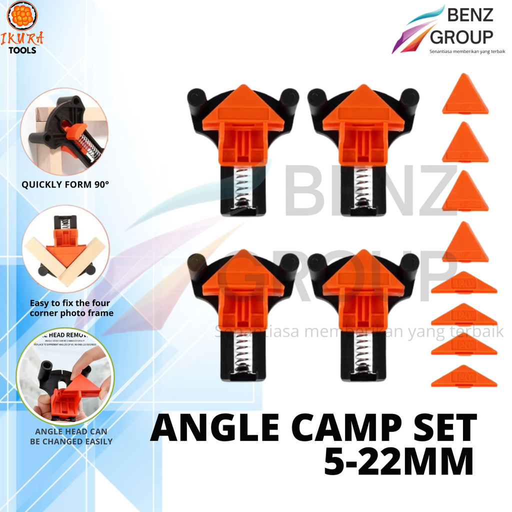 Jual Ikura Tools Angle Clamp Set Alat Penjepit Sudut Kayu Angle Clamp ...