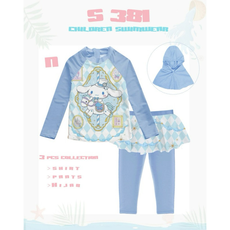Jual KIKKI SHOP Baju Renang Anak Hijab Cinnamoroll S381 Kuromi Melody ...