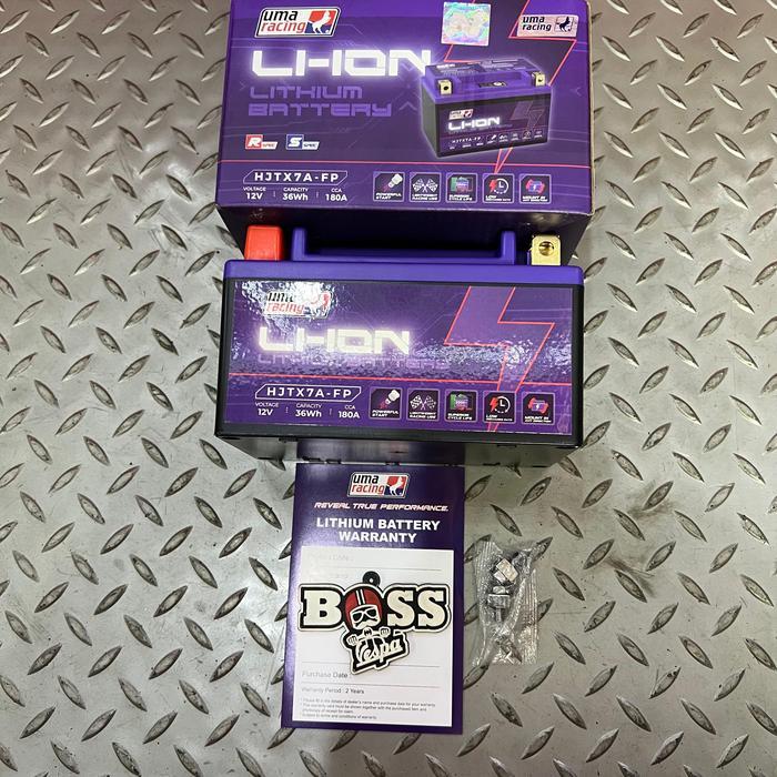 Jual Battery Aki Uma Racing Lithium Battery HJTX7A-FP Vespa GTS GTV ...