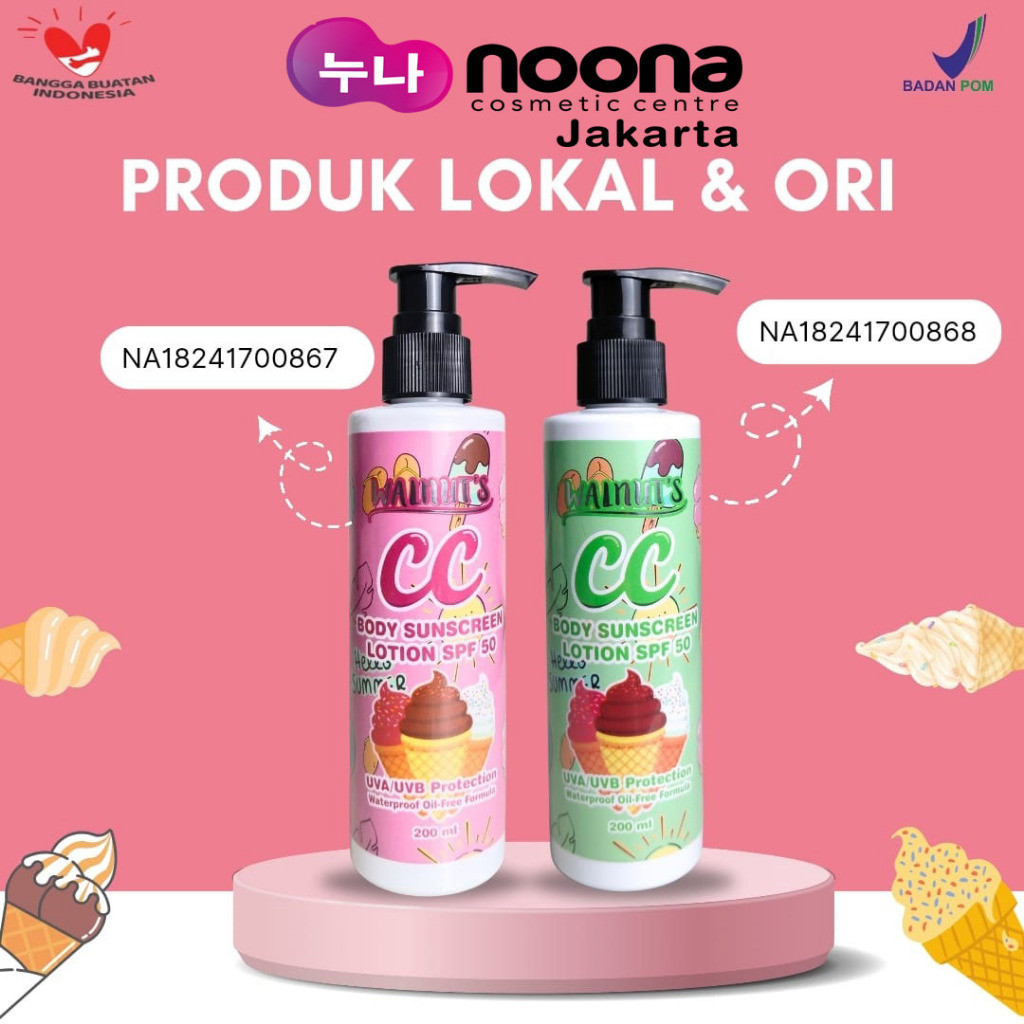 Jual WALNUT'S CC BODY SUNSCREEN LOTION TONE UP SPF 50 200ml | Shopee ...
