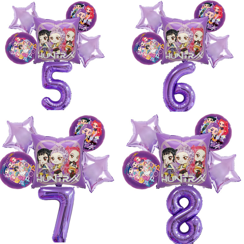 Jual KPop Demon Hunters Foil Balloon Cartoon Anime Balloon git 1-9 ...