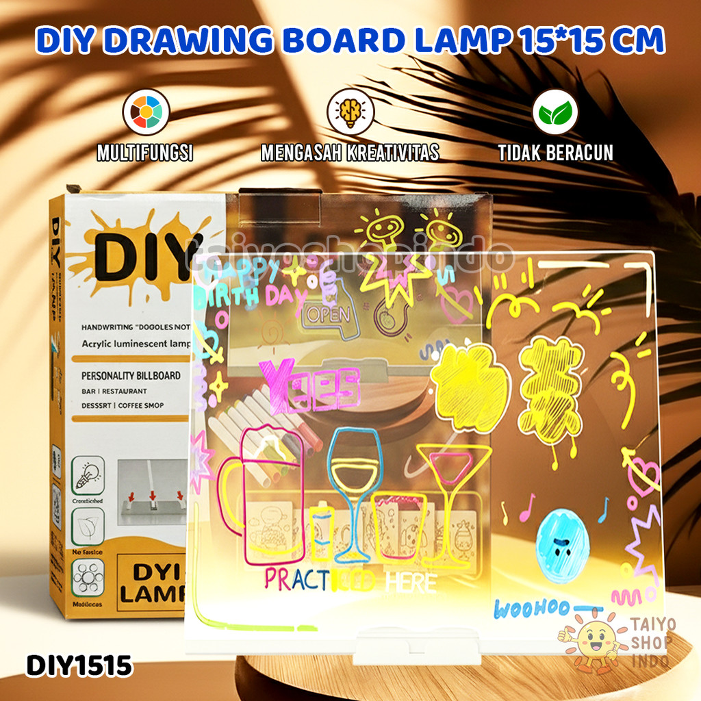 Jual TAIYO DIY Drawing Board Lamp Papan Akrilik Gambar Tulisan Menyala ...
