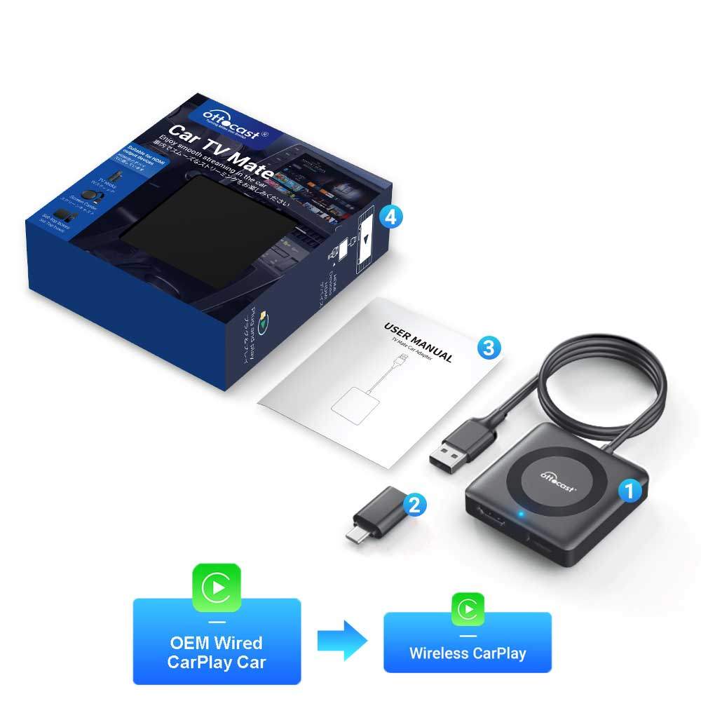 Jual Ottocast Car TV Mate Pro Max Wireless CarPlay Android Auto Adapter ...