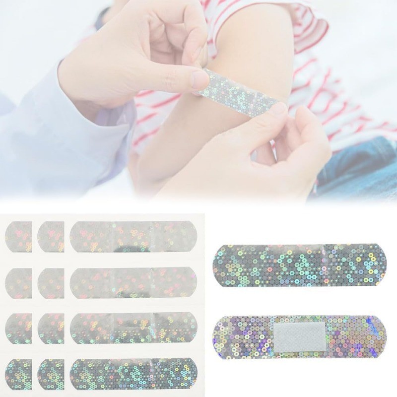 Jual 50pcs/set Night Club Flash Holographic Color Band Aid Neck Skin ...