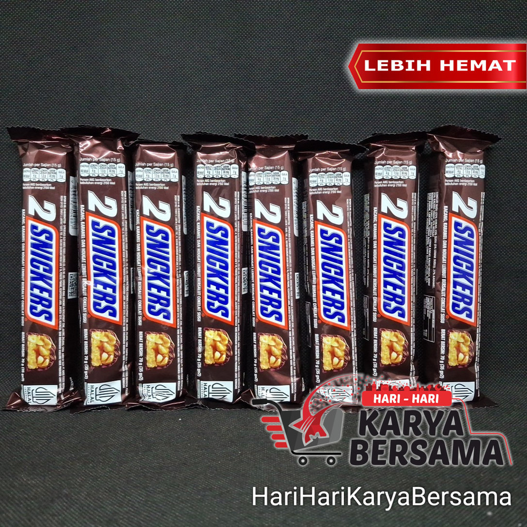 Jual MAKANAN RINGAN COKELAT KACANG KARAMEL DAN NOUGAT SNICKERS PEANUT ...