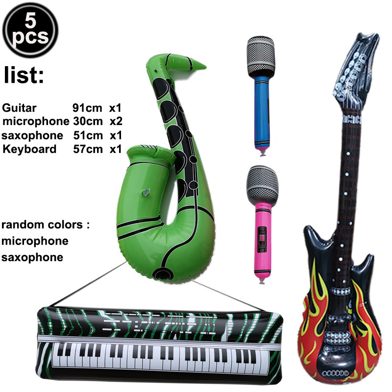 Jual Inflatable Rock Star Toy Set Inflatable Musical Guitar Piano ...