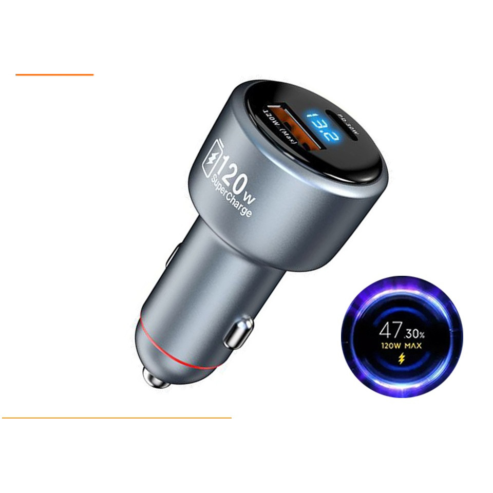 Jual Usb Charger Car 120w 20v 6a Turbo Charge 67w 90w Auto Chargers ...