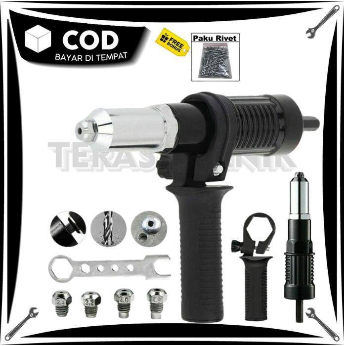 Jual Adaptor converter Gun Bor listrik Kepala Tang Paku Rivet Tangan ...