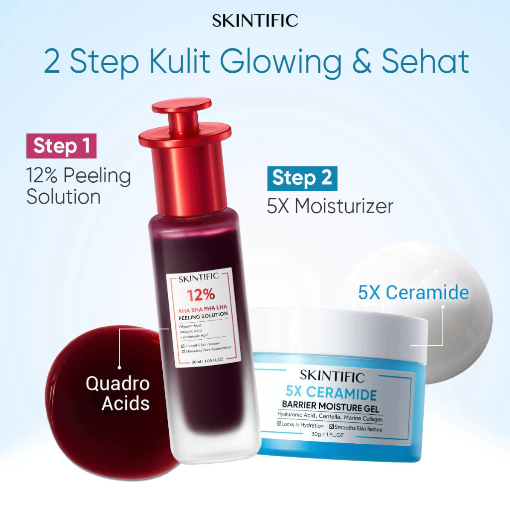 Jual 2pcs Paket-Skincare Set | Acid Peeling Solution Serum 30ml + 5X ...
