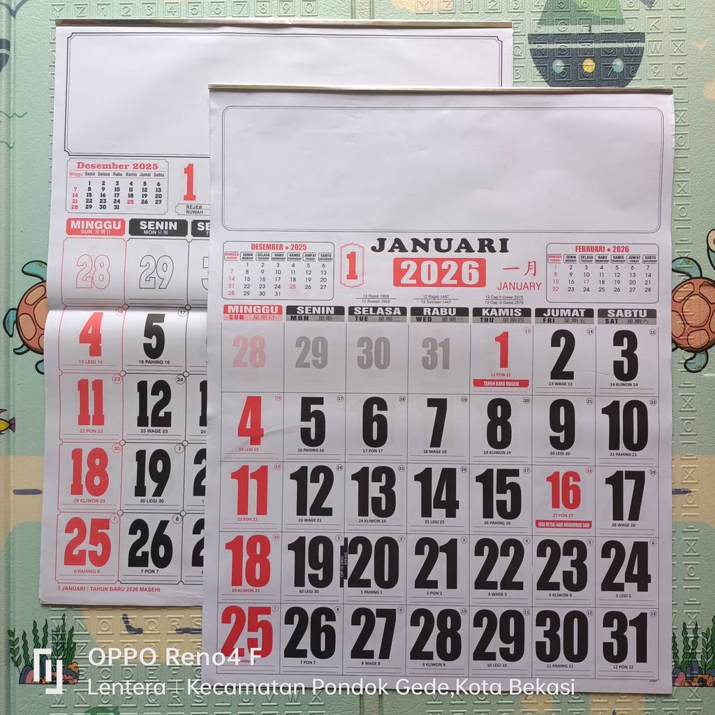 Jual EXD PROMO KALENDER DINDING JUMBO BESAR 2026 KALENDER SEKOLAH ...