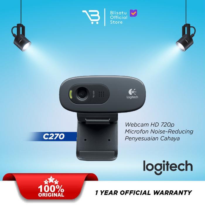 Jual Logitech C270 HD Webcam Garansi 1 Tahun Panggilan Video HD 720p ...