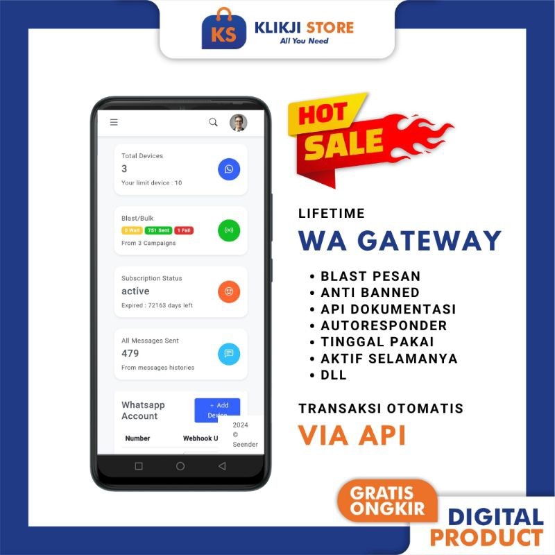 Jual Lifetime WA Gateway Dengan Autoresponder Dan Fitur Unggulan ...