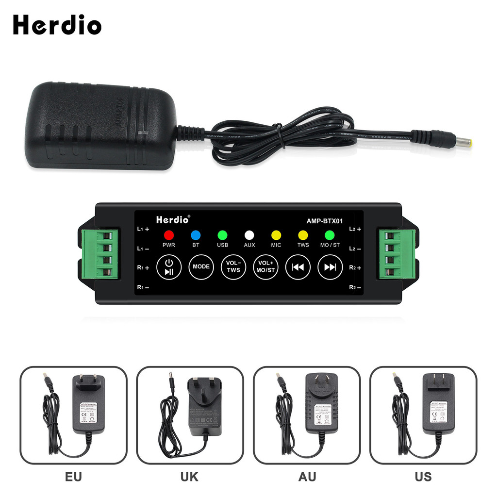 Jual Hero 4-Way Home Power Amplifiers Auo Bluetooth & Aux Mini ...