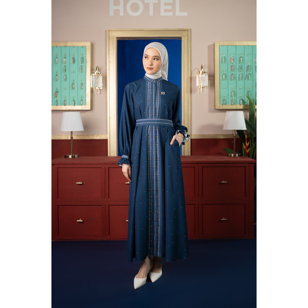 Jual Klamby - Jeanne Dress (Minor) Deep Ocean | Shopee Indonesia