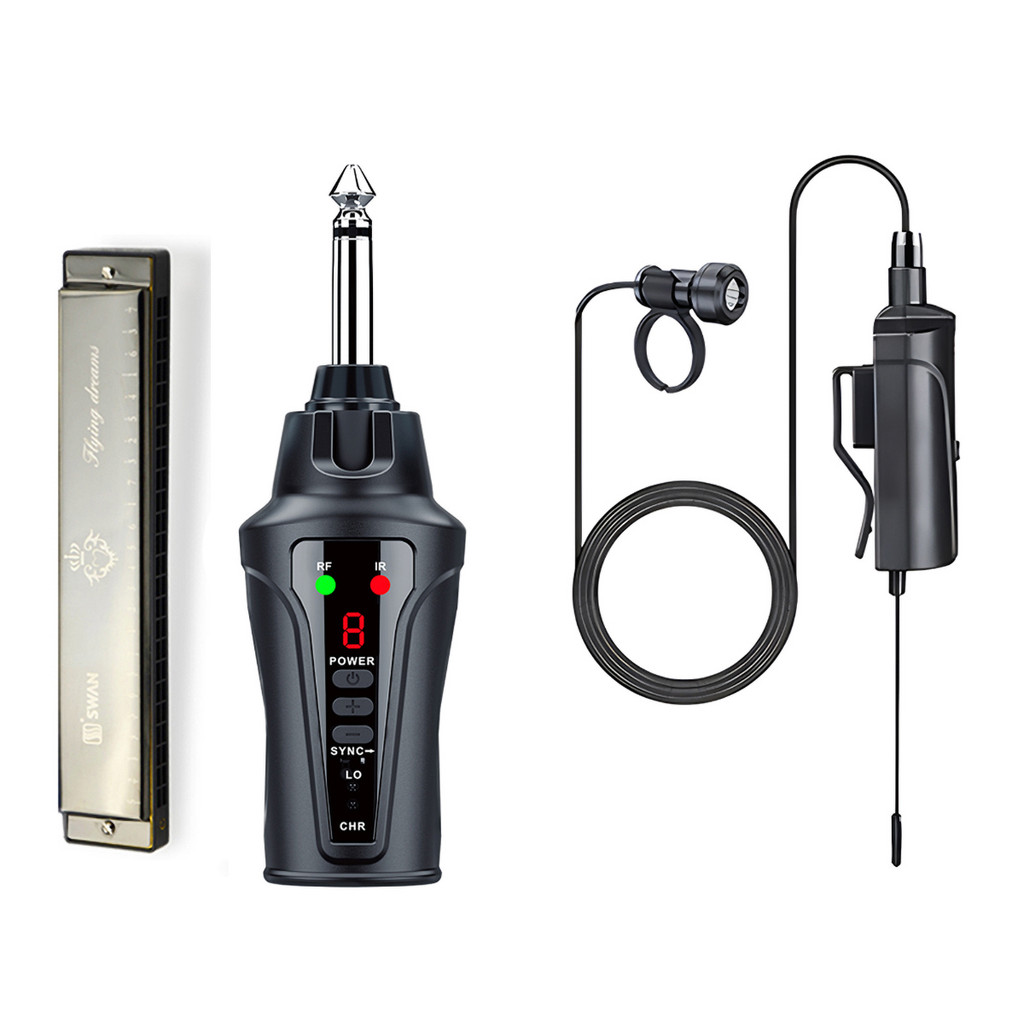 Jual Wireless Harmonica Microphone System Uhf Condenser For Harmonica