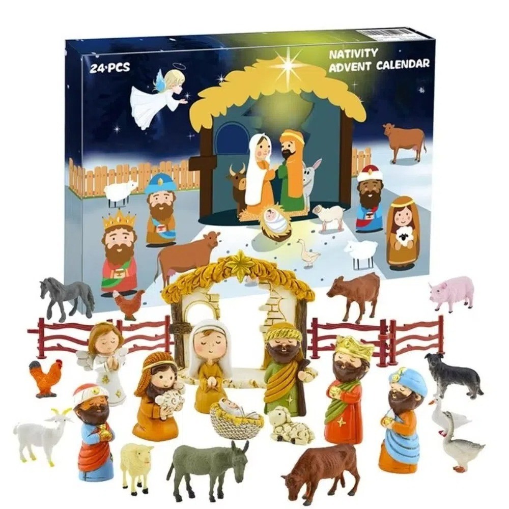 Jual Nativity Scene Advent Calendar 24 Days Christmas Countdown ...