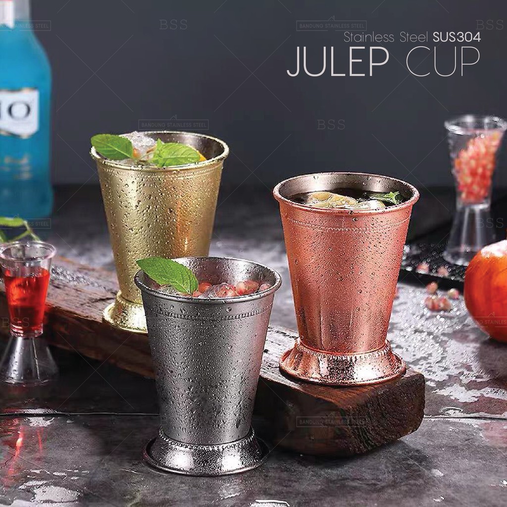 Jual Gelas Mug Stainless SUS 304 Julep Cup 350ml Muk Mojito Cocktail ...