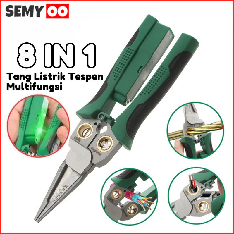 Jual SEMYOO TANG KABEL MULTIFUNGSI 8IN1 - Tang Elektrikal Serbaguna ...