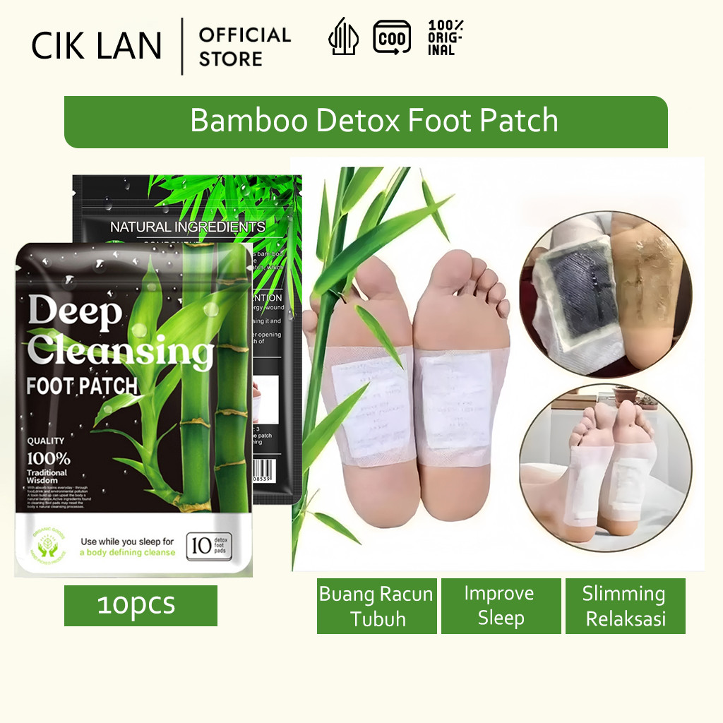 Jual CIK LAN Detox Foot Patch Bamboo 10pcs Koyo Kaki Detox Deep ...
