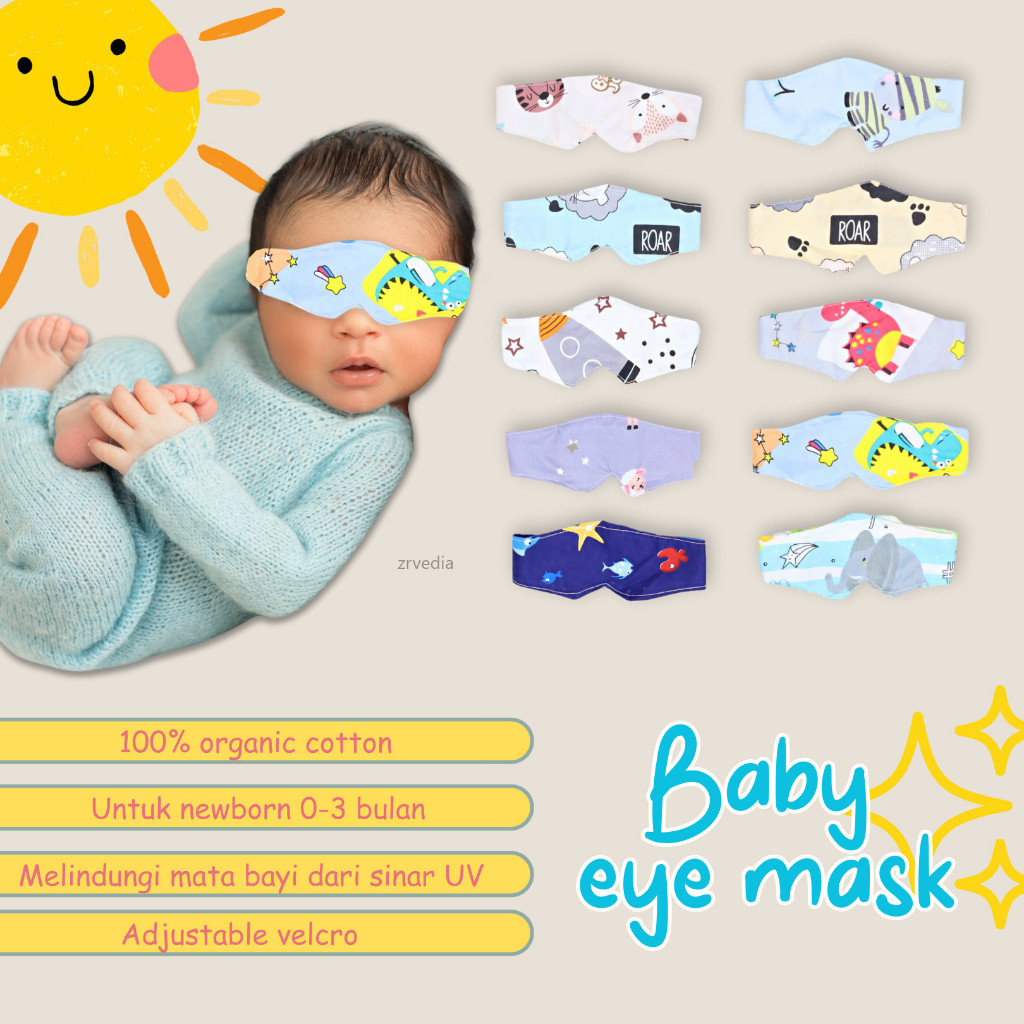 Jual (LEBIH TEBAL) Kacamata Jemur Bayi New Born / Penutup Mata Anti ...