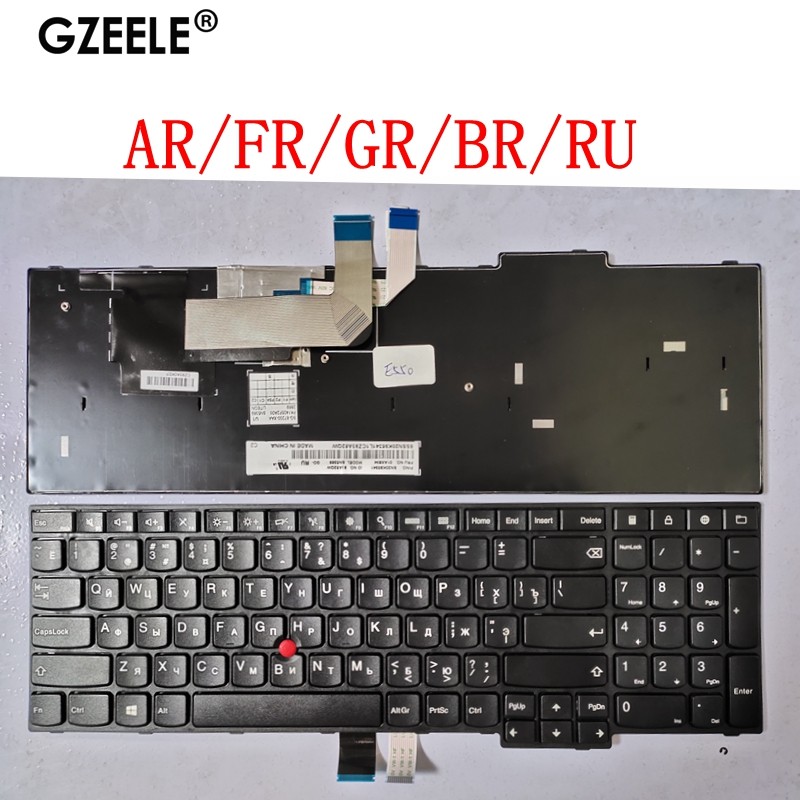 Jual AR/FR/GR/BR/RU/SP/UK NEW Laptop Keyboard for Lenovo Thinkpad E550 ...