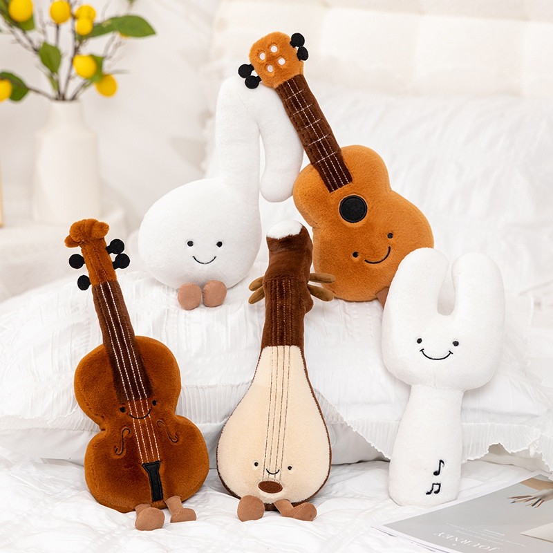 Jual Cute Musical Plush Toy Soft Violin 30cm Guitar Pipa Tuning Fork ...