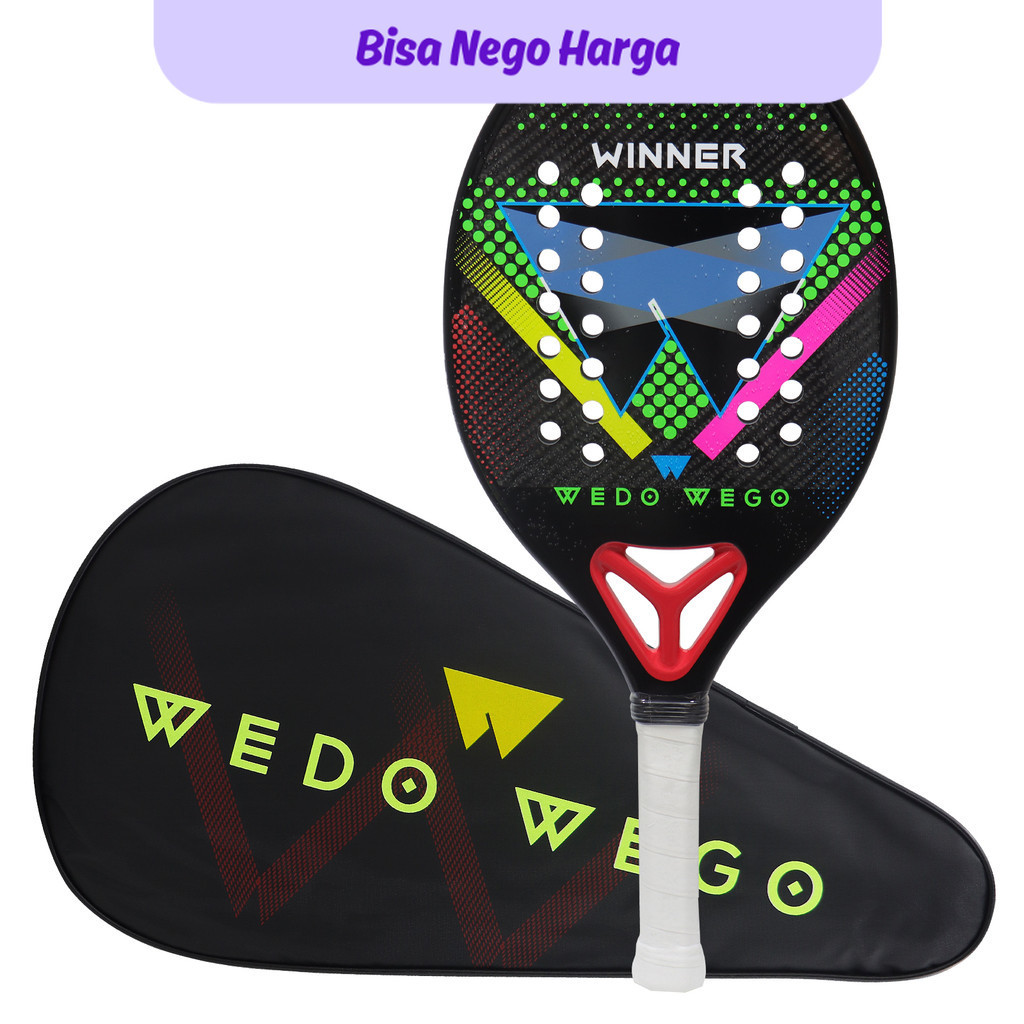 Jual KKC Beach Tennis Racket 3K/12K/Kevlar Carbon Fiber Grit Face, EVA ...