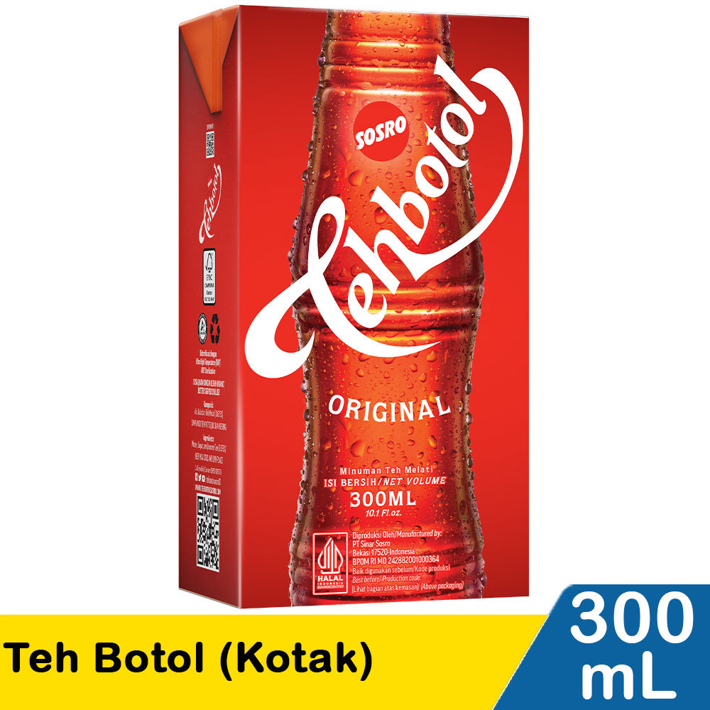 Jual SOSRO TEH BOTOL (KOTAK) 330/300mL | Shopee Indonesia