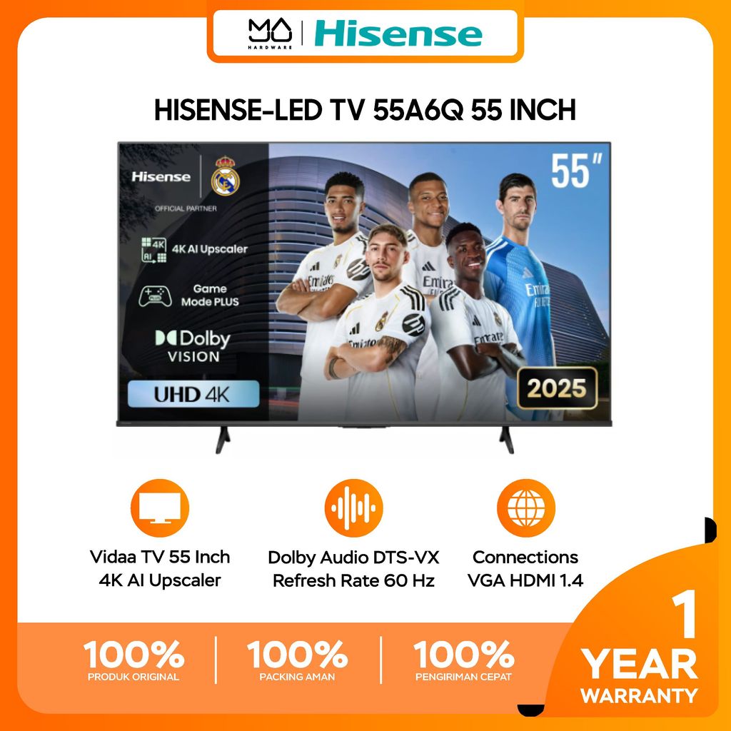 Jual HISENSE TV 55A6Q - Dolby Audio DTS-VX 55 Inch - Vidaa Smart TV 4K ...