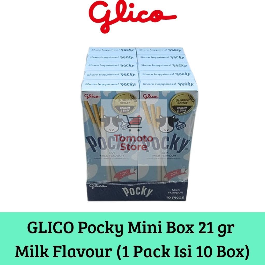 Jual [ TOMOTOSTORE ] GLICO Pocky Mini Box (1 Pack Isi 10 Box) - Milk ...