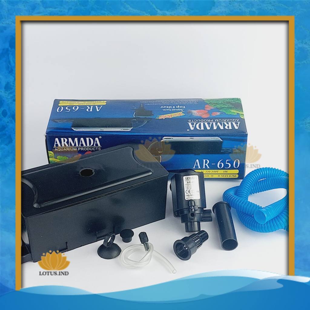 Jual Box Filter Aquarium ARMADA AR 650 FULLSET | Shopee Indonesia