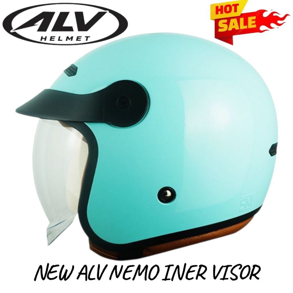 Jual ALV NEMO MAGNUM SOLID | HELM HALF FACE SINGLE VISOR SLIDE ...