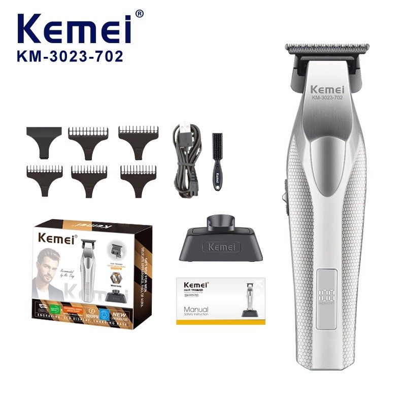 Jual Kemei 3023-702 Zero Gapped Cordless Hair Trimmer Professional Hair ...