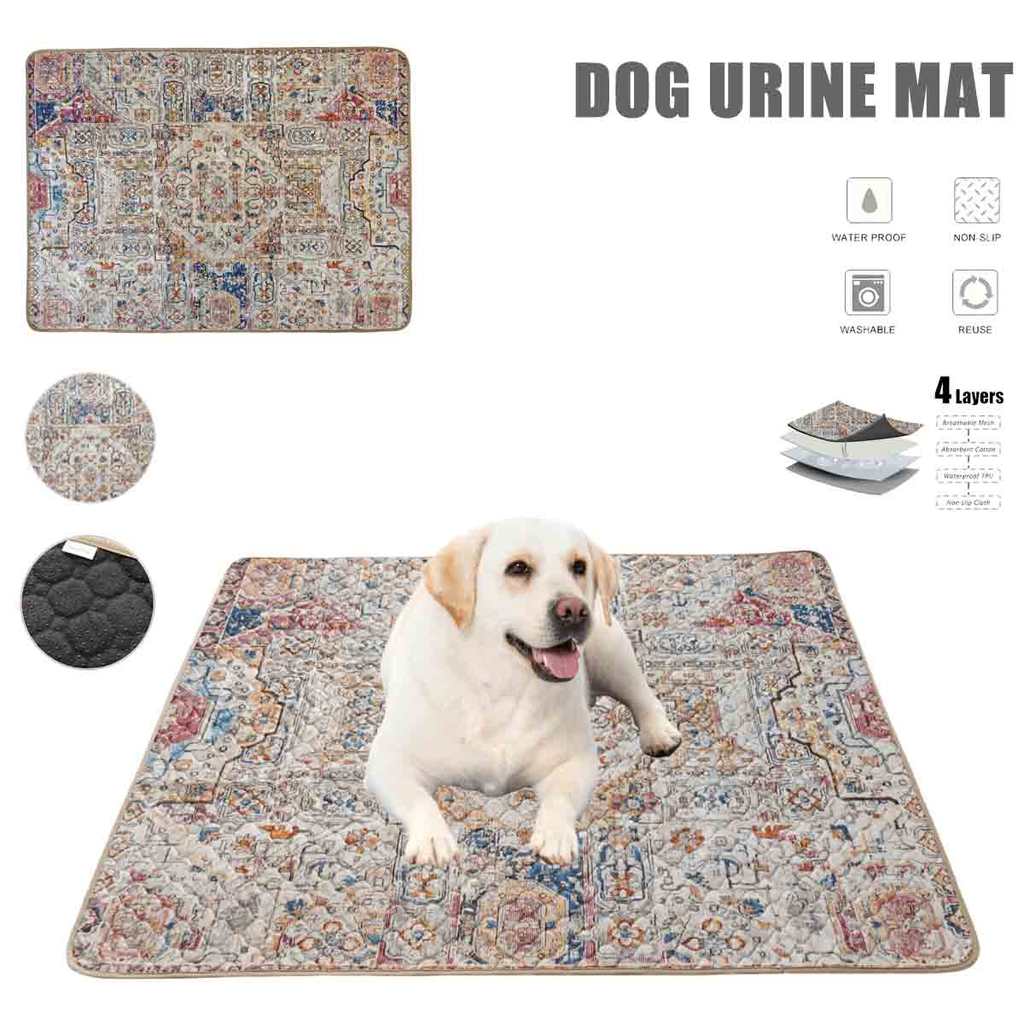 Jual Pet Pee Pad Blanket Washable Urine Mat Ethnic Style Reusable Puppy ...