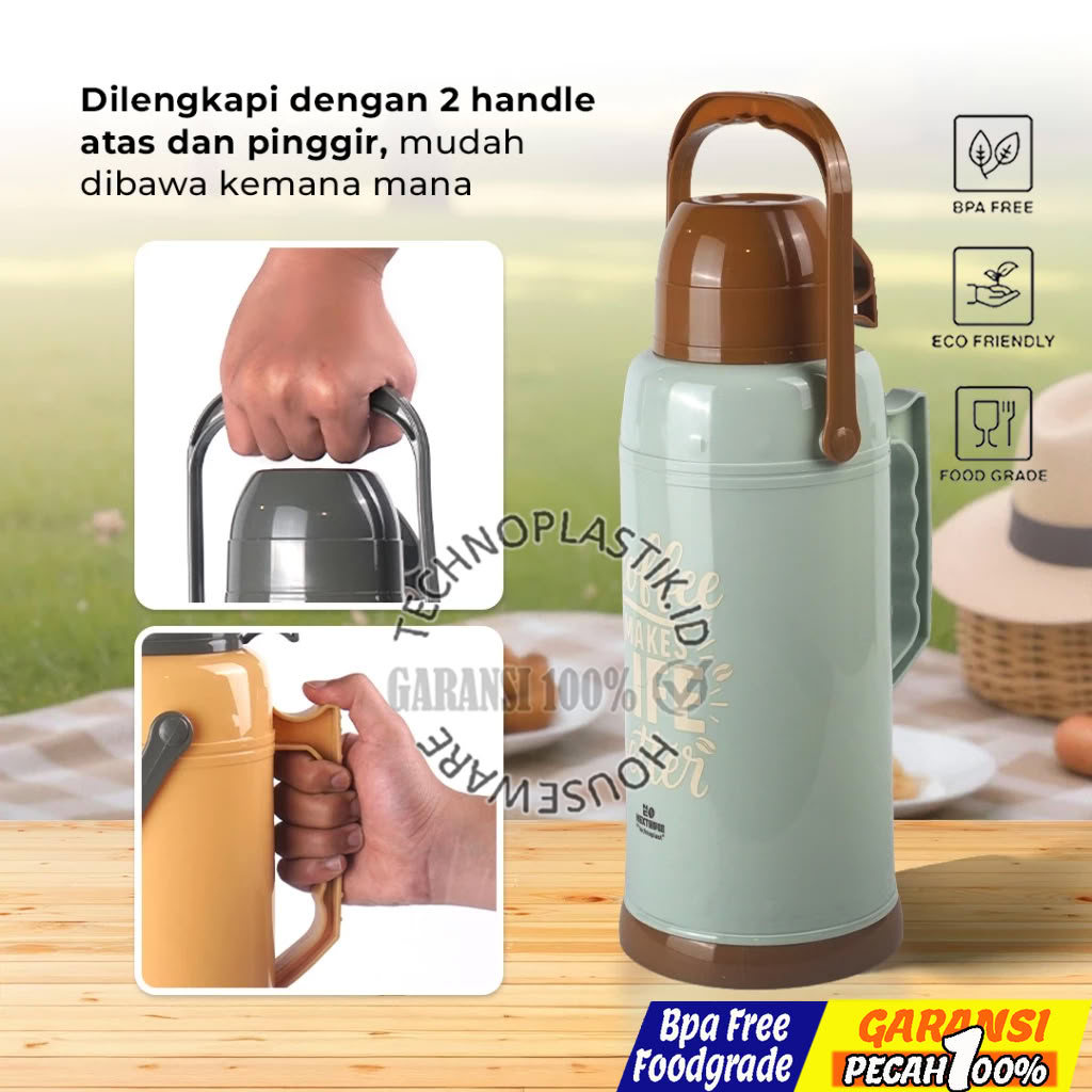 Jual TECHNOPLAST Nextcoffee Termos Air Panas Dengan Pegangan Thermos ...