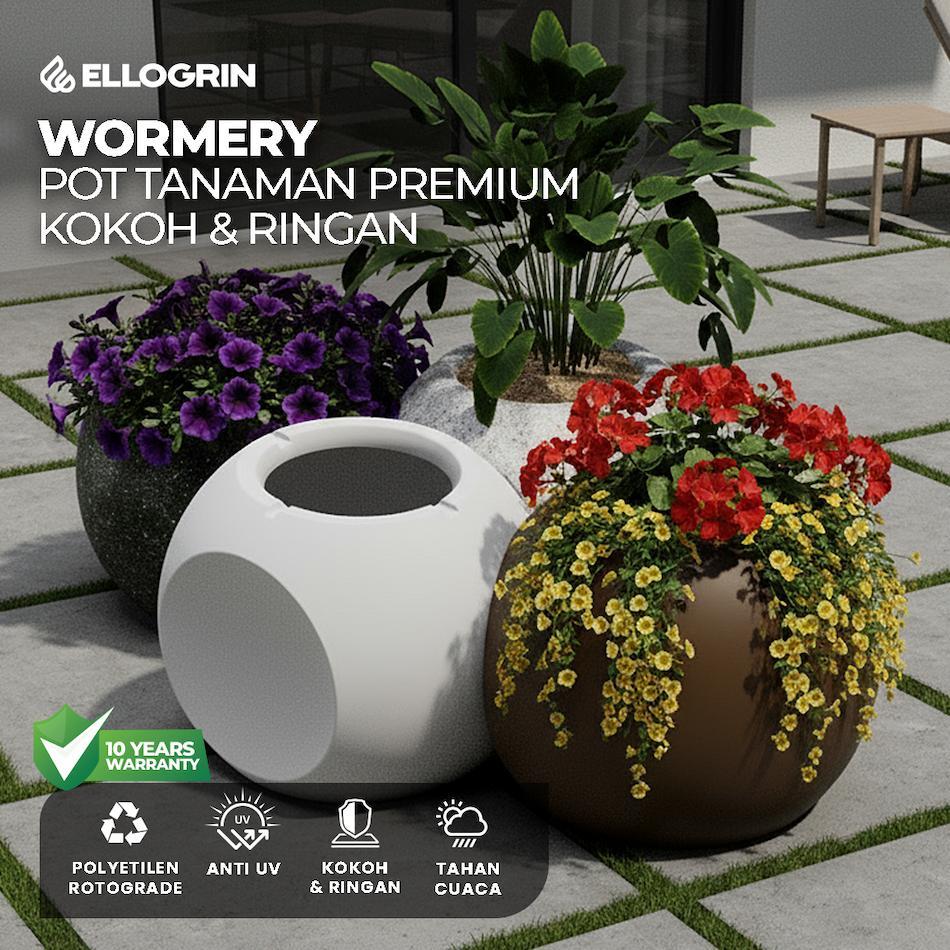 Jual Wormery Planter Ellogrin | Pot Bunga Bulat Besar Premium | Pot ...