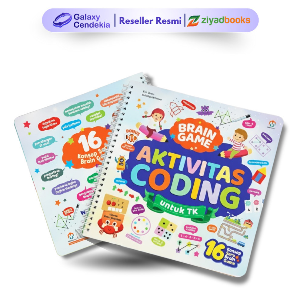 Jual Buku Aktivitas Busy Book Brain Game Coding For Kids Activity Anak 5 4 3 Tahun Tk Paud Sd ...
