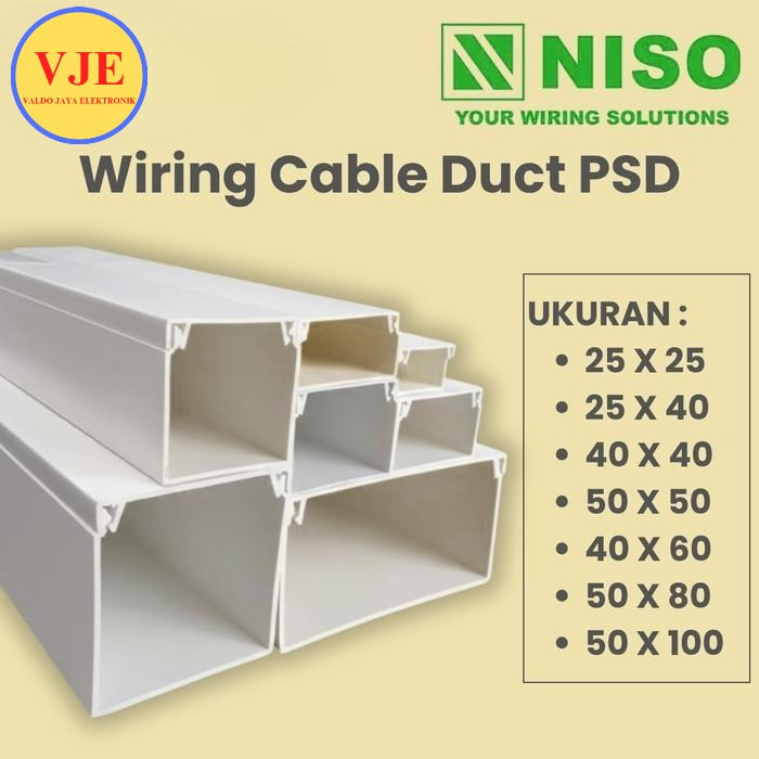 Jual NISO Wiring Cable Duct PSD Panjang TC Kotak 1.7 M / Cable Duct PSD ...