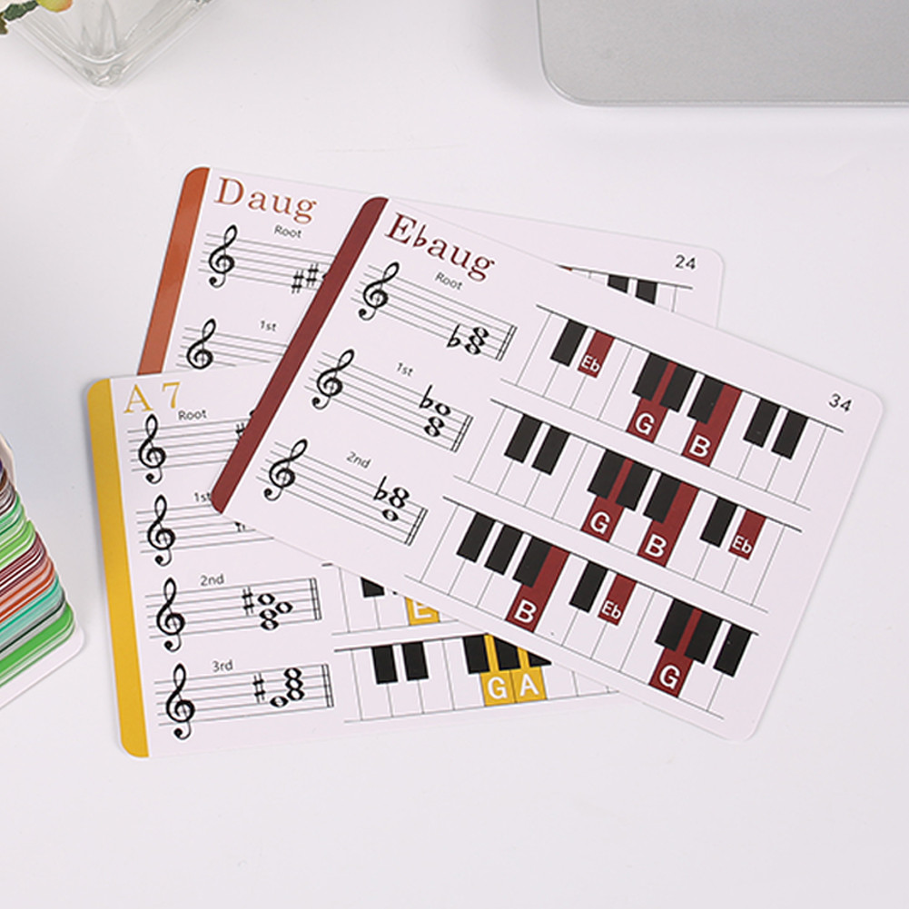 Jual Piano Chord Flashcards Piano Chords Chart Included Fun Educational ...