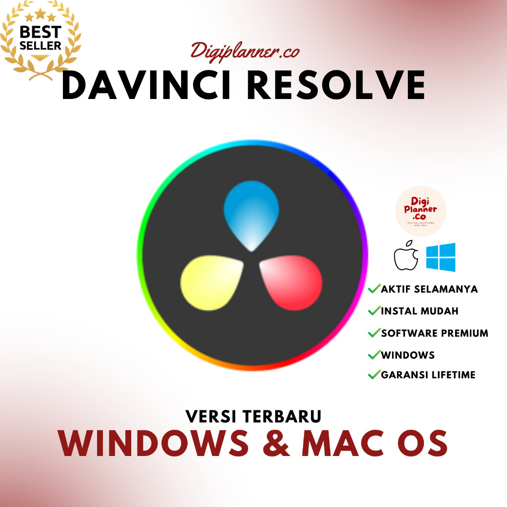 Jual (WIN & MAC) DAVINCI RESOLVE STUDIO 20 19 18 16 | FULL VERSION | Shopee Indonesia