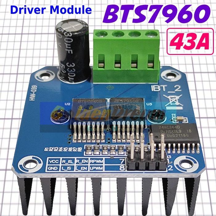 Jual High Current Motor Driver BTS7960 43A H-Bridge Arduino BTS-7960 ...
