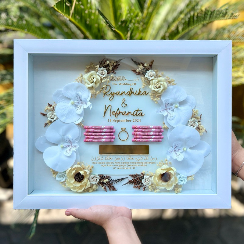 Jual Custom Mahar Pernikahan Akrilik Model Rustic Ukuran 30x40 cm ...