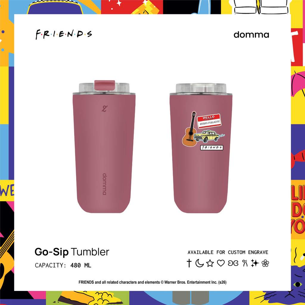 Jual [Domma] Friends Edition - 480 ml Go-Sip Tumbler Phoebe | Double ...