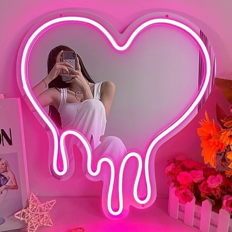 Jual LED Heart Neon Sign Light for Bedroom Girl's Room Party Stuo Shop ...