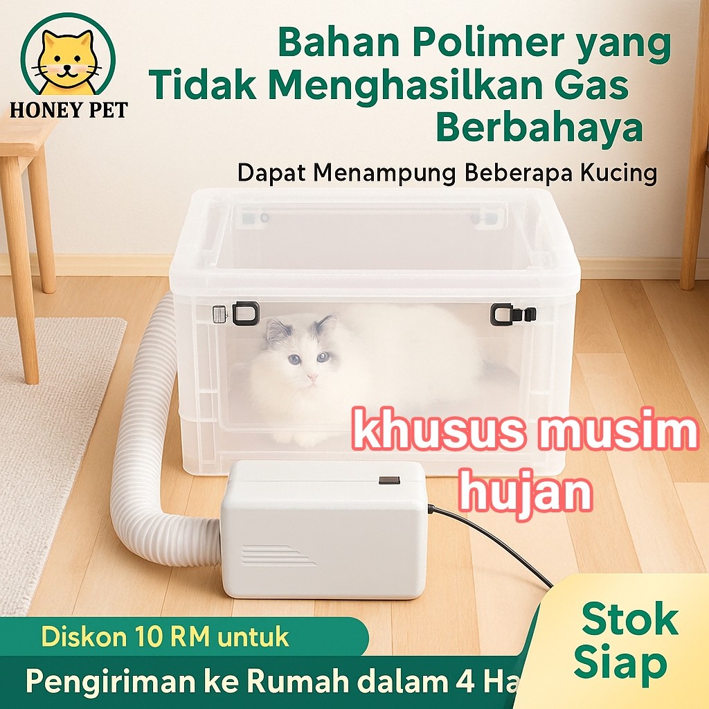 Jual PAPIPETS Kotak Pengering Hewan Transparant - Kucing Anjing Blower ...