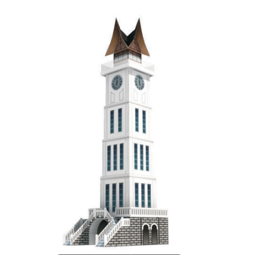 Jual As03 - JAM GADANG BUKIT TINGGI SUMATERA BARAT Diorama papercraft ...