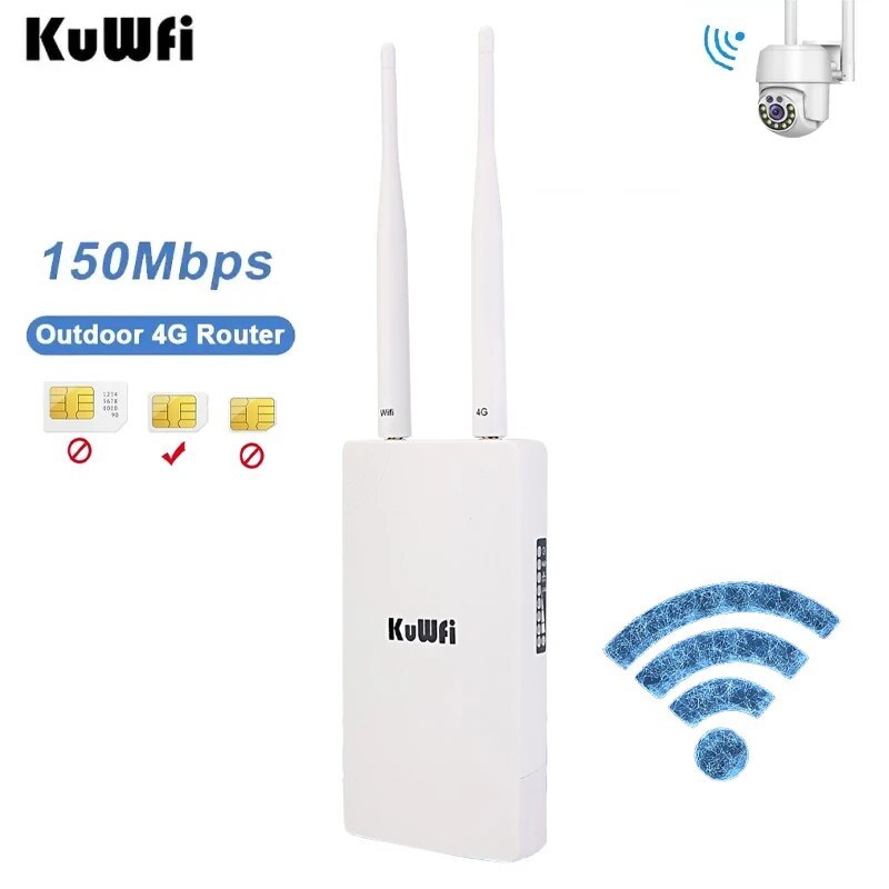 Jual KuWFi Outdoor 4G CPE Wifi Router 300Mbps Wireless Wifi Router with ...