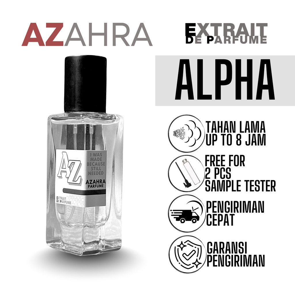 Jual AZAHRA PARFUM PRIA INSPIRED HMNS ALPHA TAHAN LAMA EXTRAIT DE PARFUM 30ML 50 ML | Shopee ...