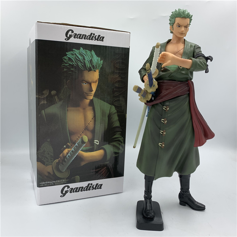 Jual 27cm One Piece Big Stanng Roronoa Zoro 3D2Y Three-knife Ver. PVC ...