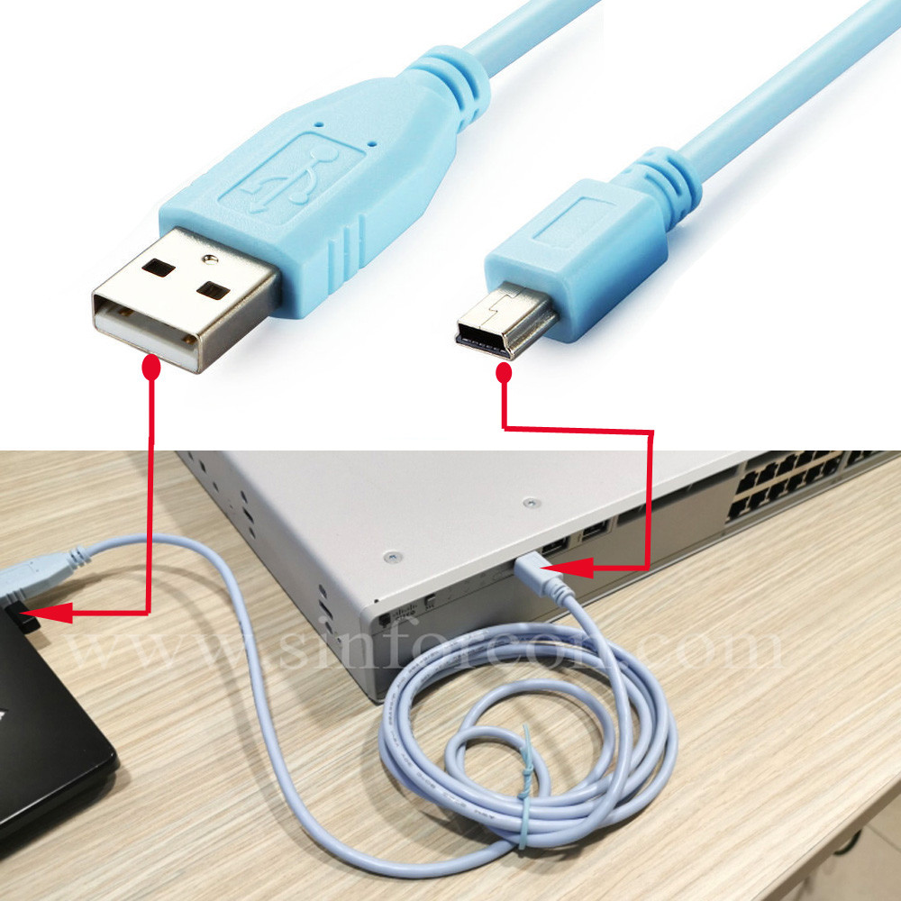 Jual USB to Mini USB Type B CAB-CONSOLE-USB 37-1090-01 Cisco 1941 ...